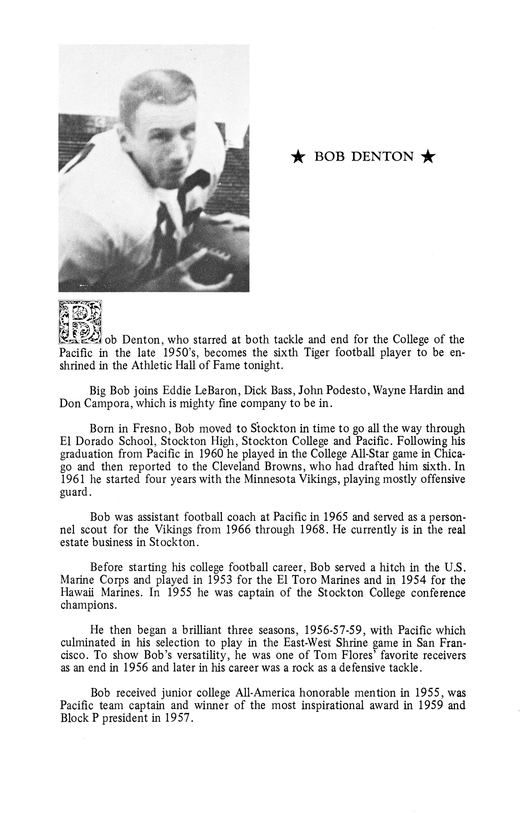 Bob Denton - Stockton Athletic