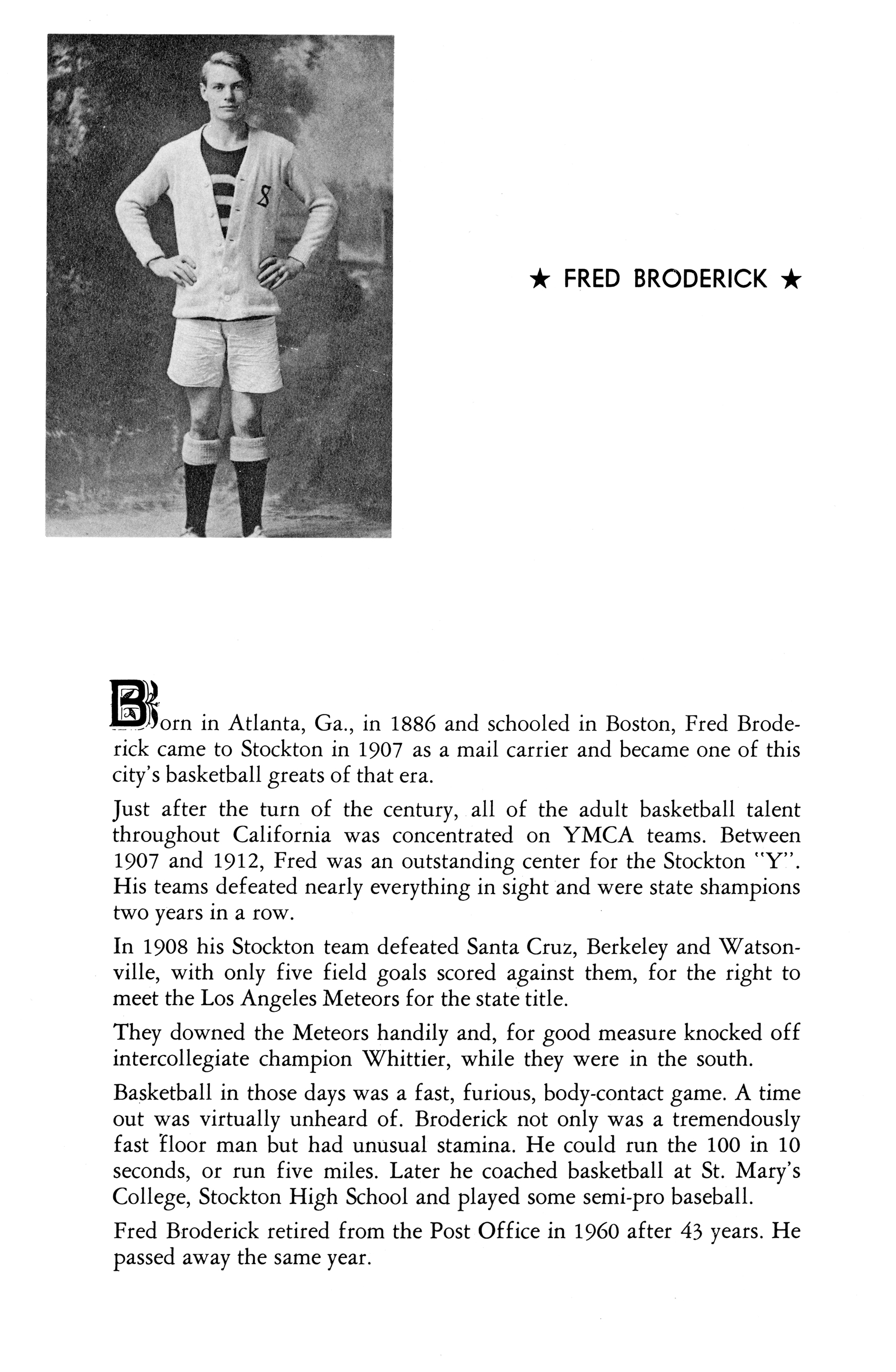 Fred Broderick - Stockton Athletic