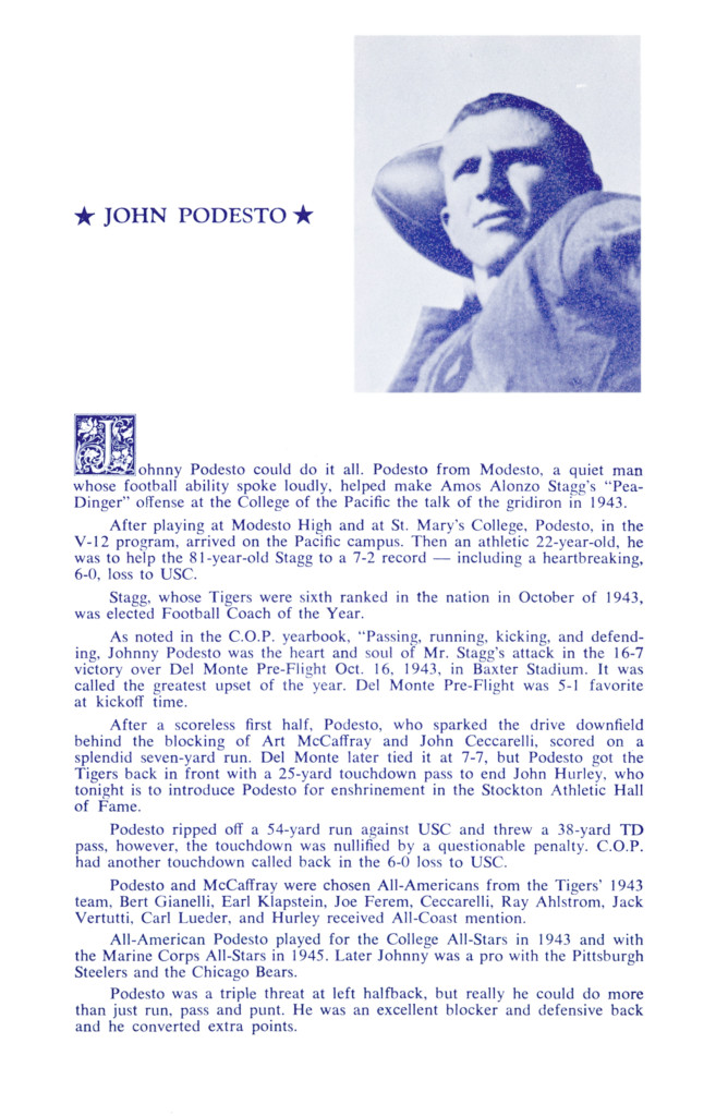 John Podesto - Stockton Athletic