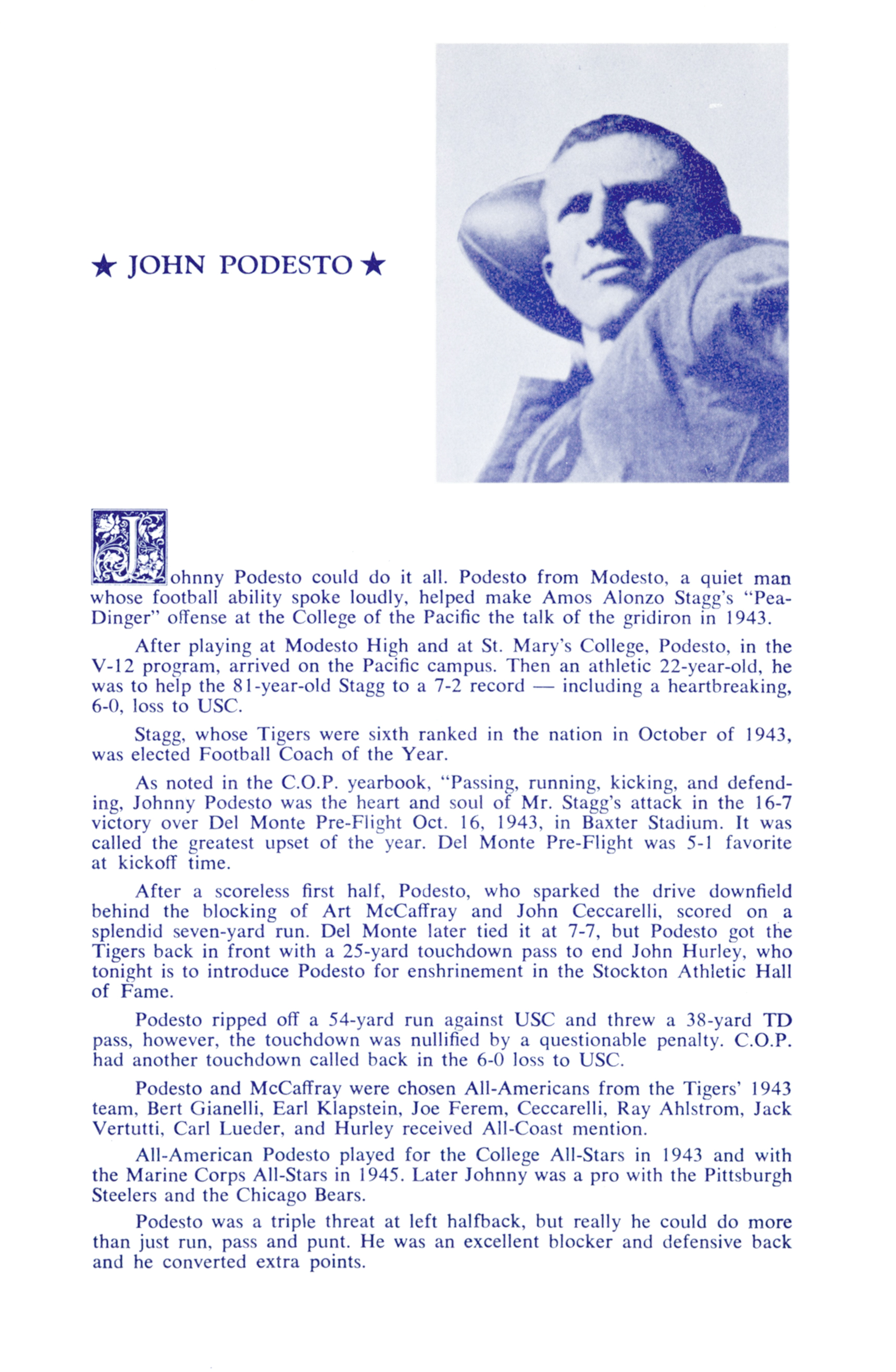 John Podesto - Stockton Athletic
