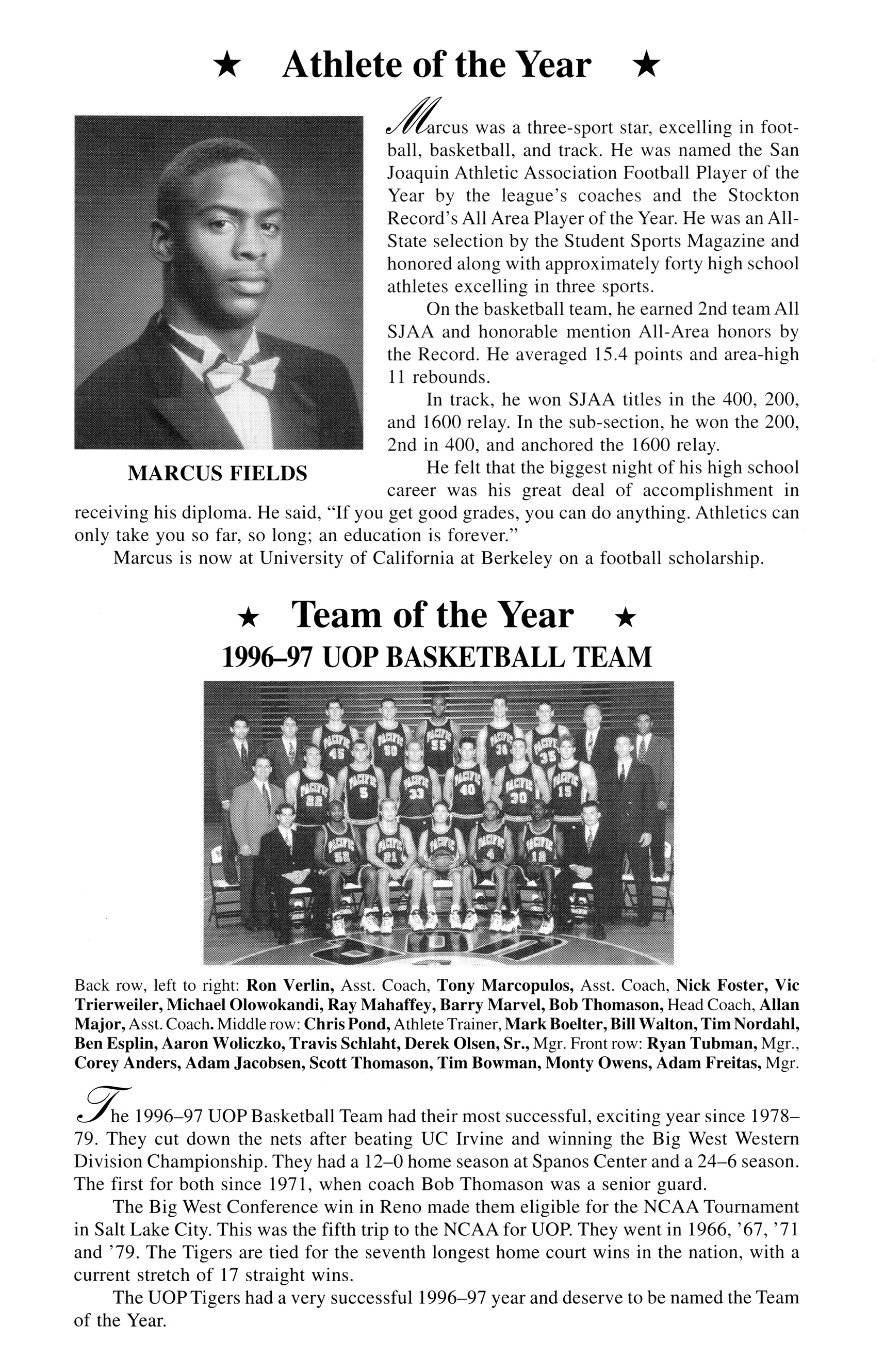 Marcus Fields - Stockton Athletic