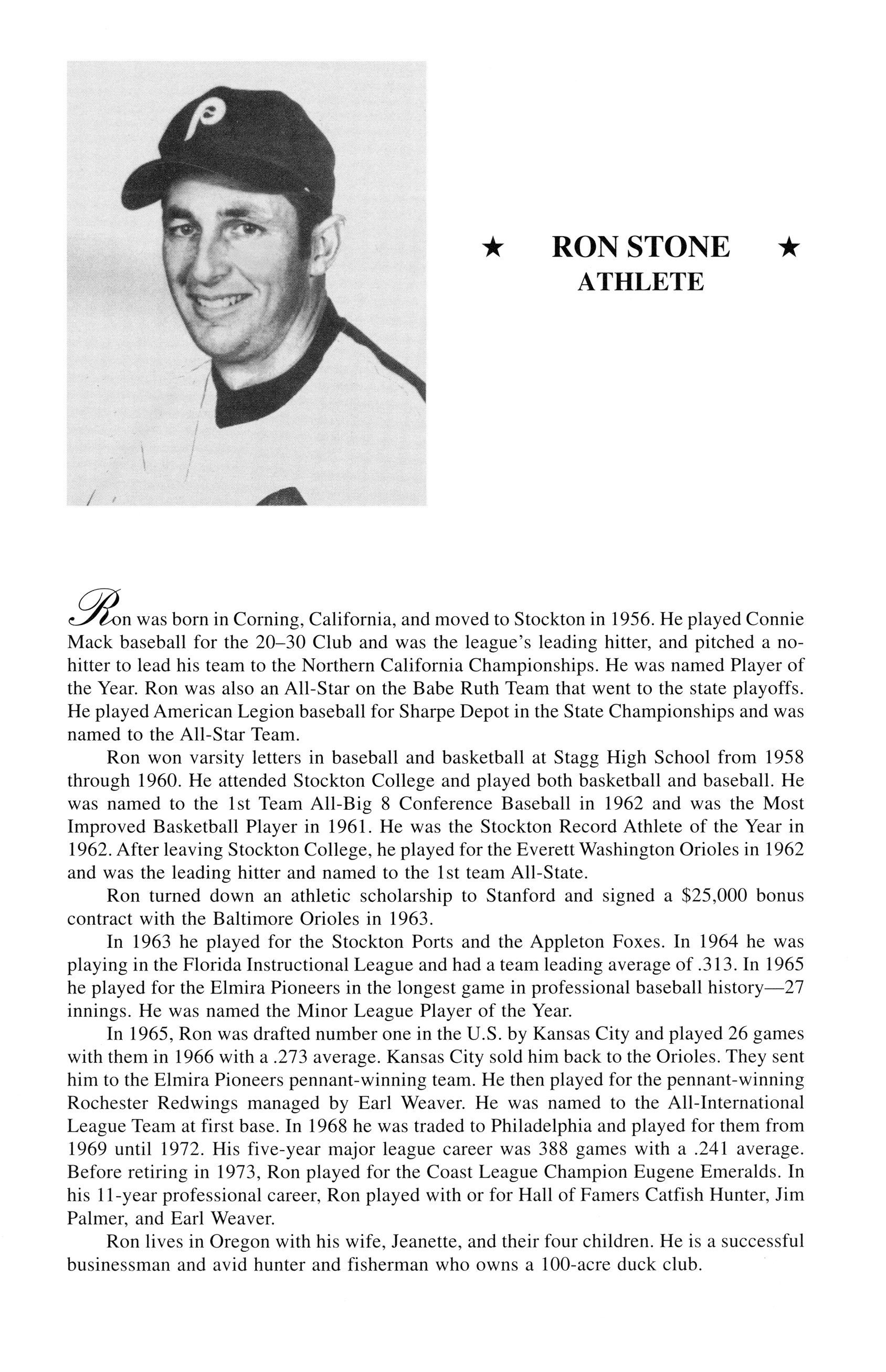 Ron Stone - Stockton Athletic