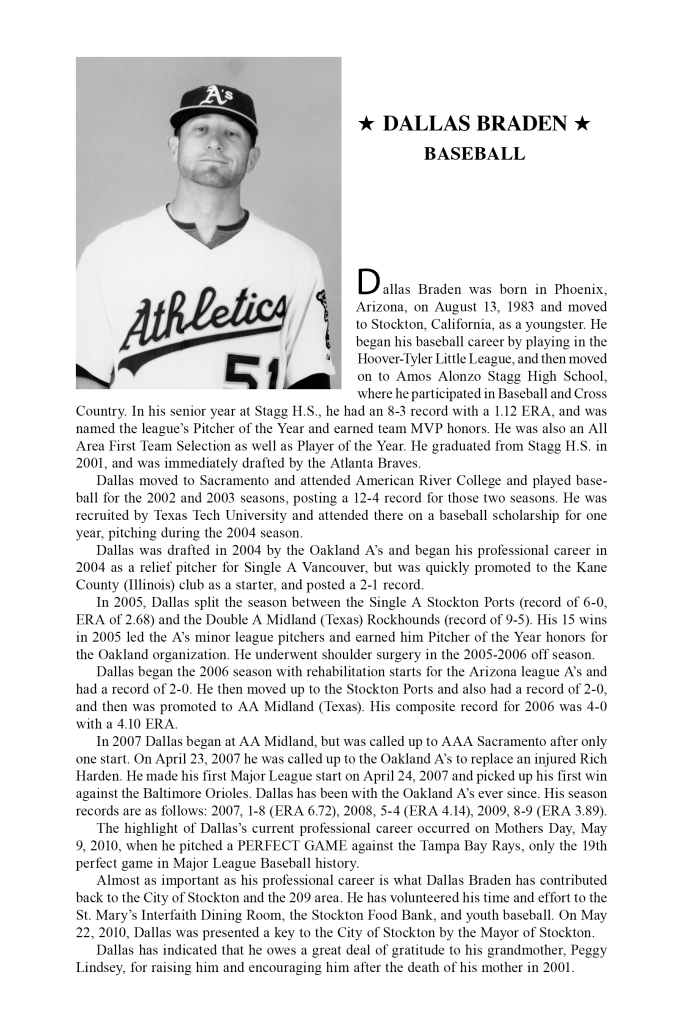 Dallas Braden - Stockton Athletic