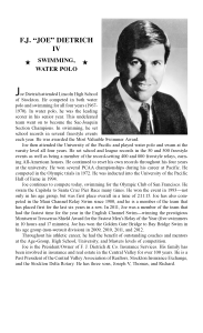 F.J. "Joe" Dietrich - Stockton Athletic